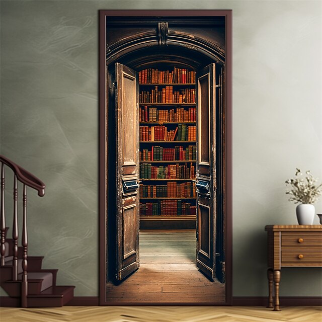 Library Door Covers Door Tapesty Door Curtain Decoration Backdrop Door ...