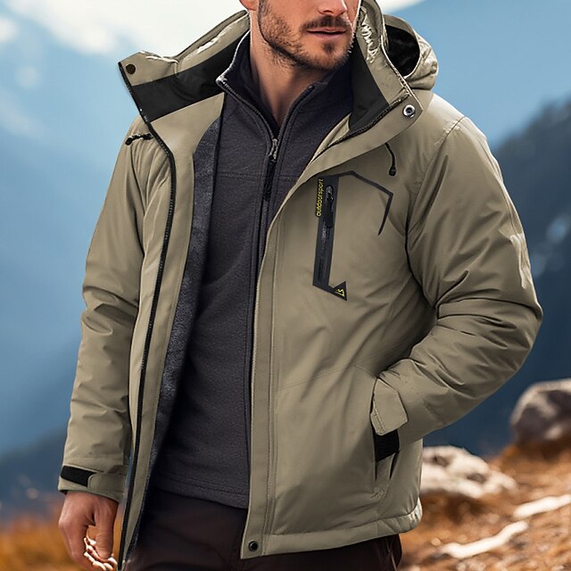 Men's Winter Jacket Fleece Jacket Raincoat Hiking Jacket Outdoor Daily ...