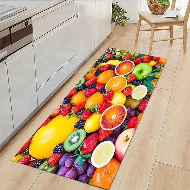 Fruits Kitchen Mat Non-Slip Oil Proof Floor Mat Rug Indoor Outdoor Mat ...
