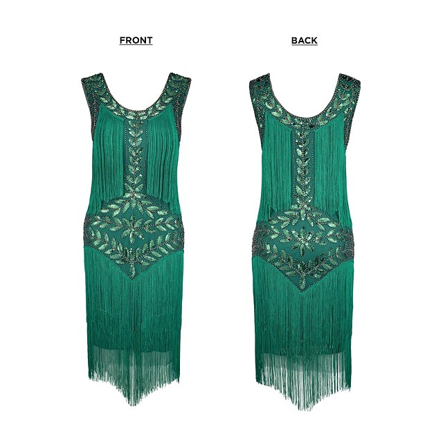 Roaring 20s 1920s Knee Length Flapper Dress Christmas Party Dress ...