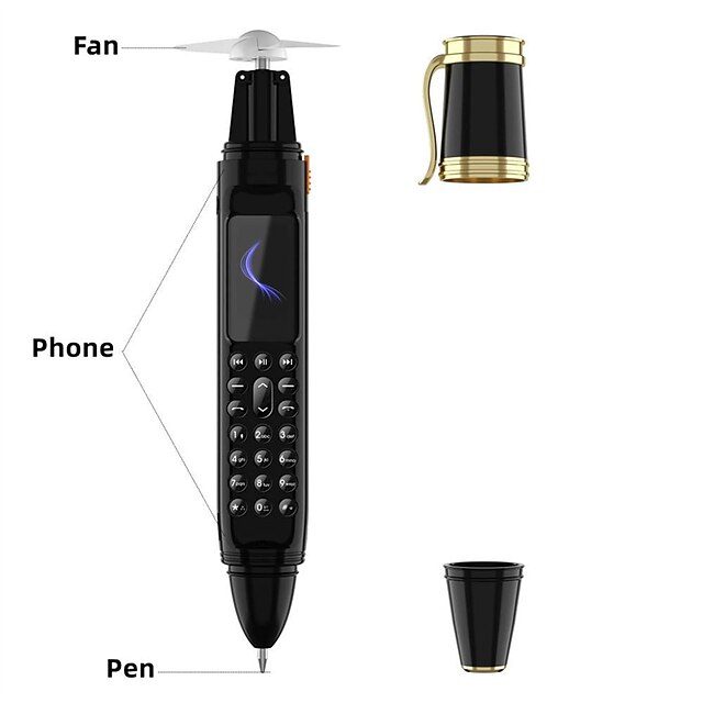 K07 Plus Mini Mobile Phone Pen Dual Sim Camera Fan Bluetooth Dialer ...