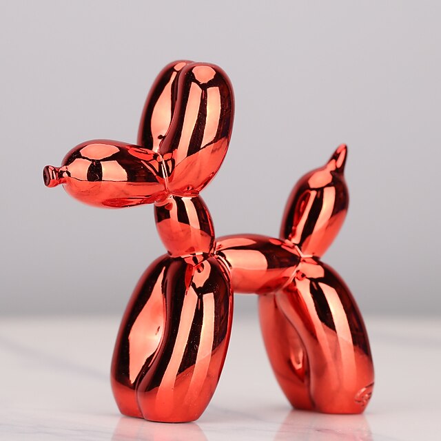 Shiny Balloon Dog Statue Home Decor Modern Art Funky Statues for Coffee ...