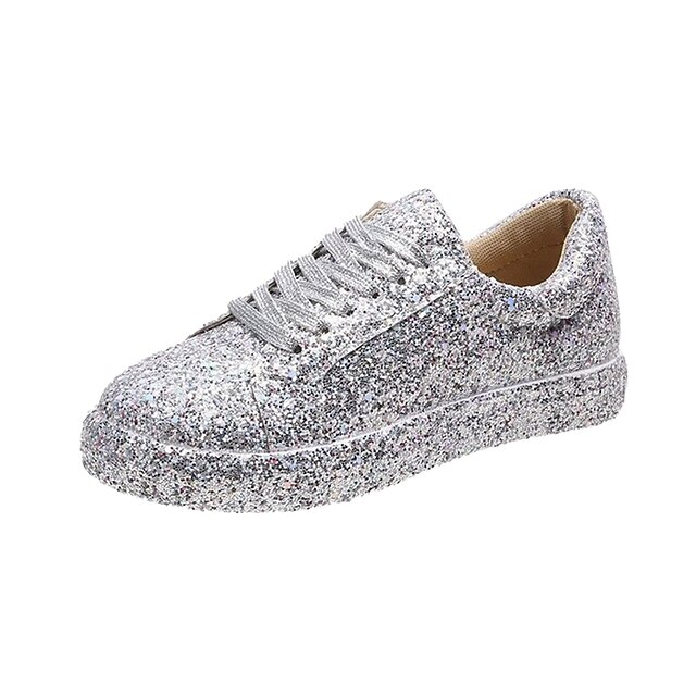 Women's Sparkly Glitter Sneakers – Comfortable Fashion Trainers for ...