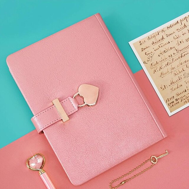 B6 Heart Lock Journal - Cute Heart-Shaped Lock, Perfect Festival Gift ...