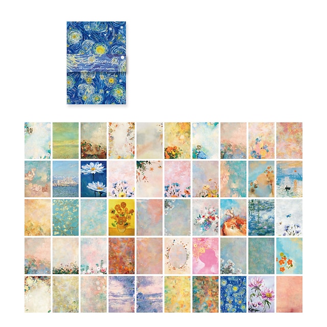 100 Sheets of Retro cultural Background Floral Art Stickers - Perfect ...