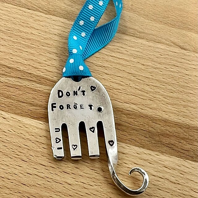 Garden Marker Friendship Gift, Silver Stamped Spoon Plant Markers ...