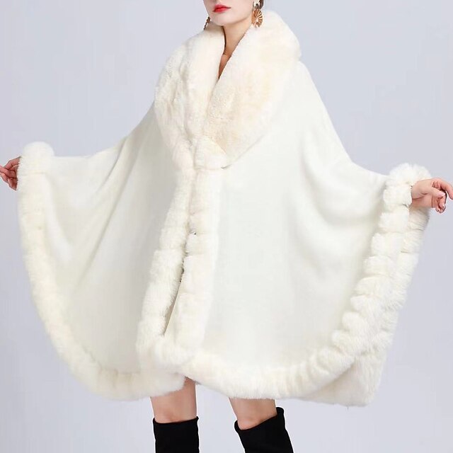 Faux Fur Wraps Shawls Women's Wrap Elegant Keep Warm Sleeveless Faux ...