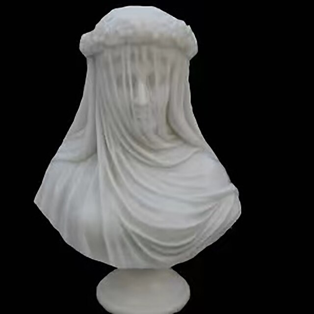 Lady Statue, Veiled Lady Bust Greek Goddess Statue Abstract Victorian Veiled Maiden Statue ...