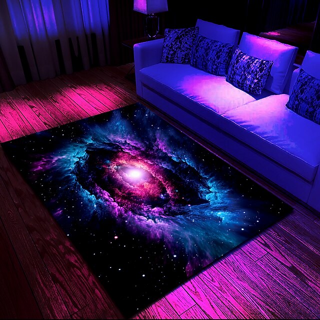 Blacklight Rug UV Reactive Glow in the Dark Area Rug Kitchen Mat Non ...