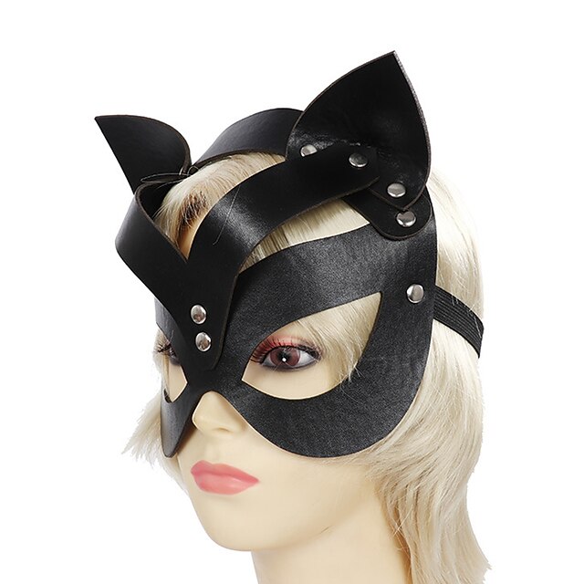 Punk & Gothic Mask Cat Solid Color Fancy Dress Men's Women's Halloween ...