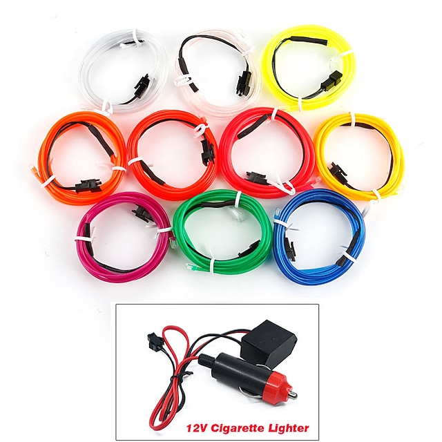 EL Wire Neon Lights Kit DC-12V EL Wire Inverter El Wire Driver EL Panel ...