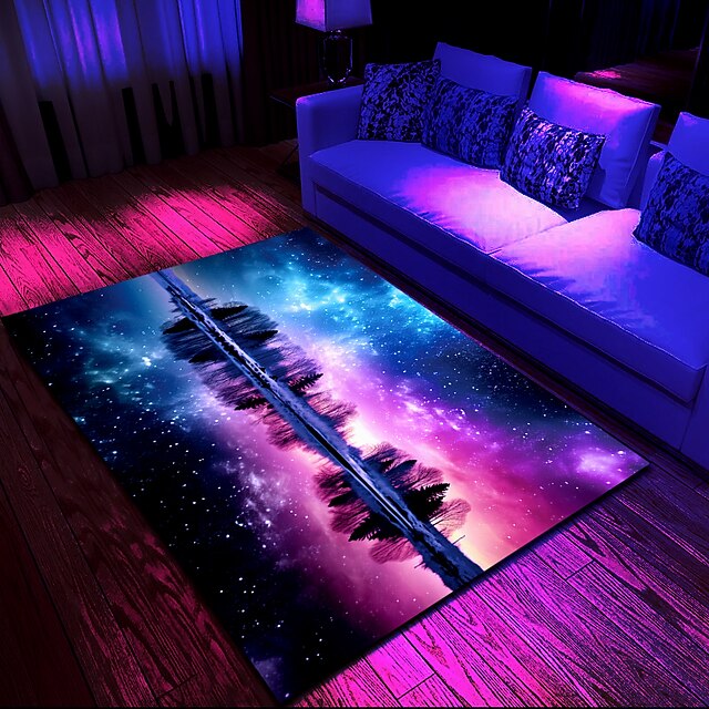 Blacklight Rug UV Reactive Glow in the Dark Area Rug Kitchen Mat Non ...
