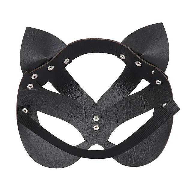 Punk & Gothic Mask Cat Solid Color Fancy Dress Men's Women's Halloween ...