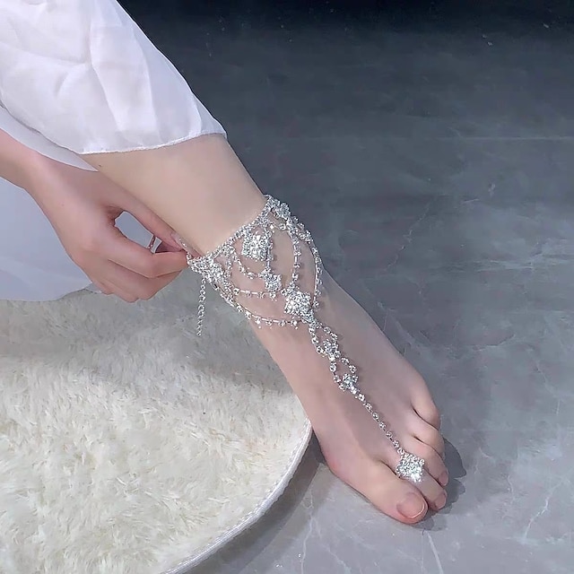 Body Chain Foot Chain Leg Chain Elegant & Luxurious Sparkle Sexy Alloy ...