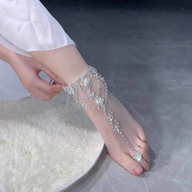 Body Chain Foot Chain Leg Chain Elegant & Luxurious Sparkle Sexy Alloy ...