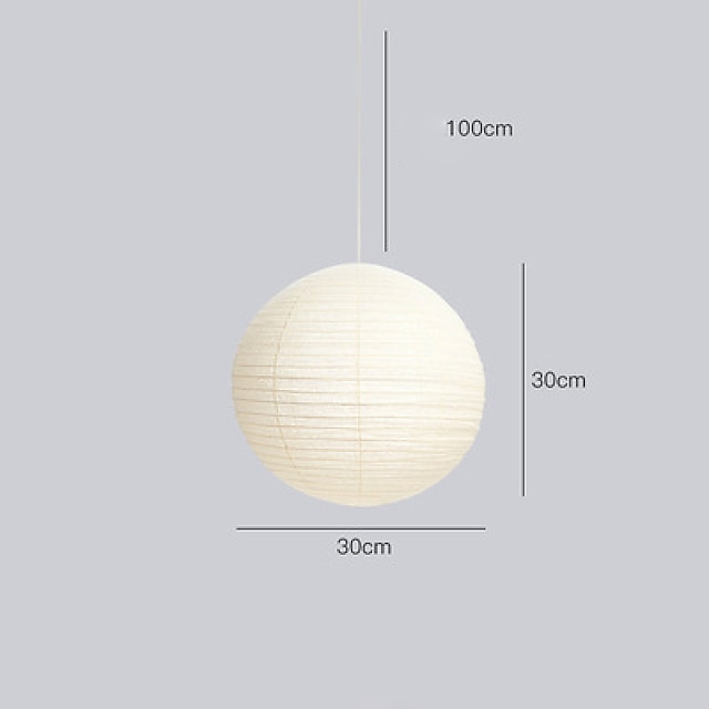 White Round Rice Paper Lantern Pendant Light, Paper Lamps Paper Lights ...