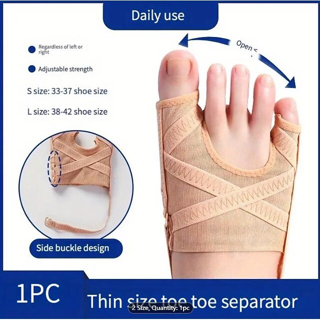 1 Pairs Toe Correction Socks, Toe Overlapping Separator, Ultra-thin ...