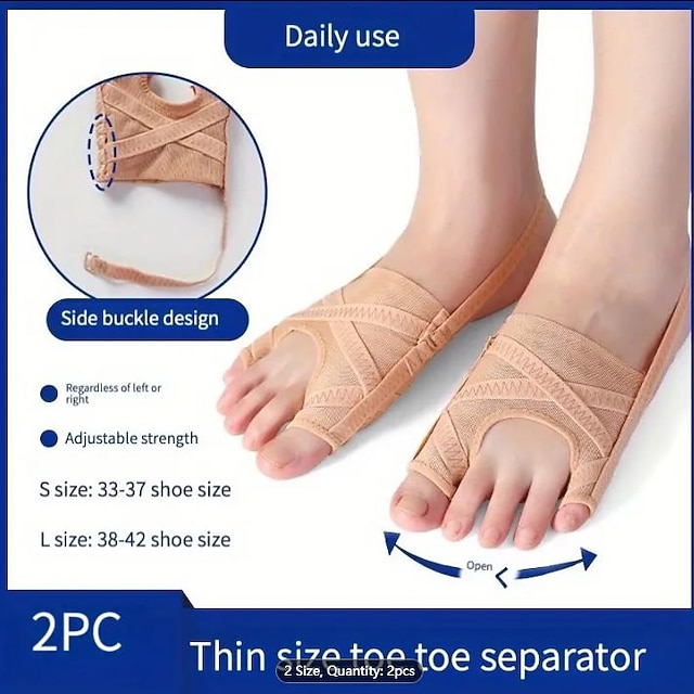 1 Pairs Toe Correction Socks, Toe Overlapping Separator, Ultra-thin ...
