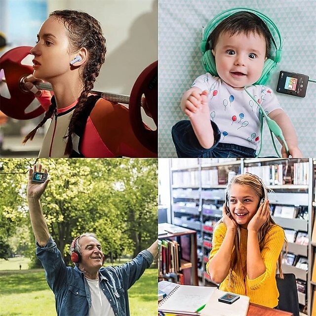 Portable MP3 Player Bluetooth HiFi Stereo Music Player 1.8inch Touch ...