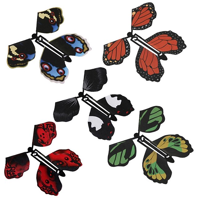 5pcs/set Flying In The Book Magic Butterfly Flying Card Toy With Empty ...