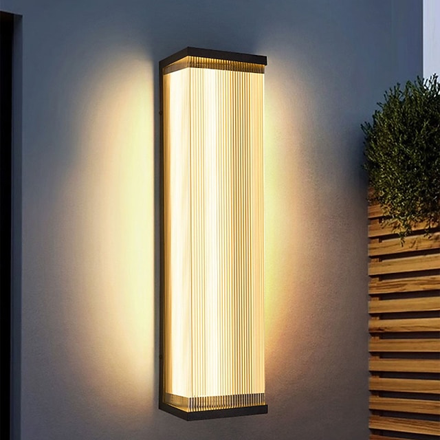 Outdoor Wall Lights, LED Fence Lights IP65 Waterproof Warm/White ...