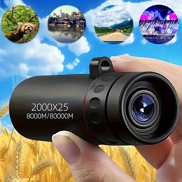 2000x25 10X HD Magnification Monocular 3.6 Inch High Power Telescope ...
