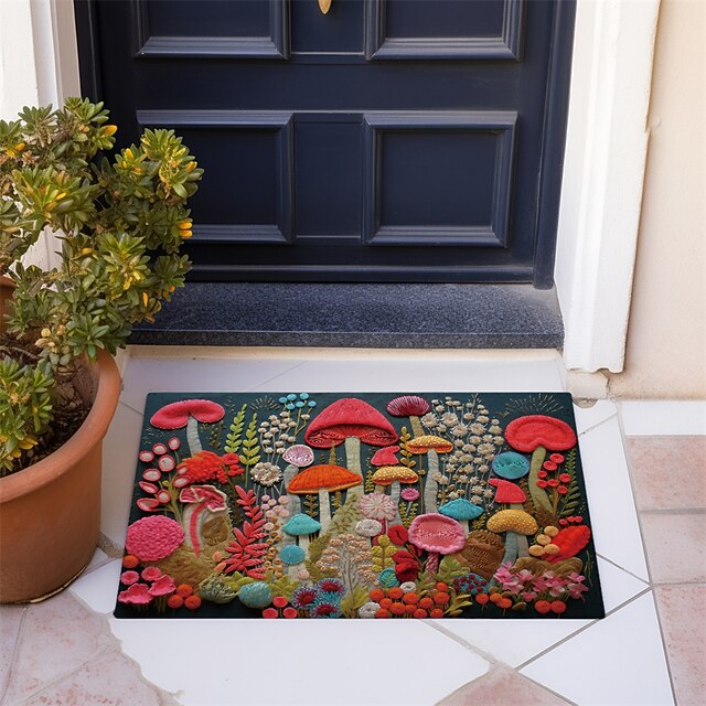 Fantasy Mushroom Doormat Floor Mats Washable Rugs Kitchen Mat Quilting ...