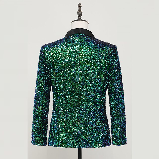 Disco 1980s Jacket Tuxedo Suits & Blazers Disco Sequins Fancy Dress Men ...