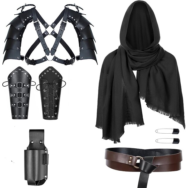 Punk & Gothic Medieval Renaissance Waist Belt Wristband Knight Ritter ...