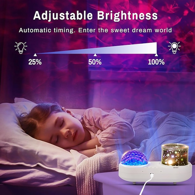 Ocean Light Projector Jellyfish Lamp 360 Degree Rotating Night Lights ...