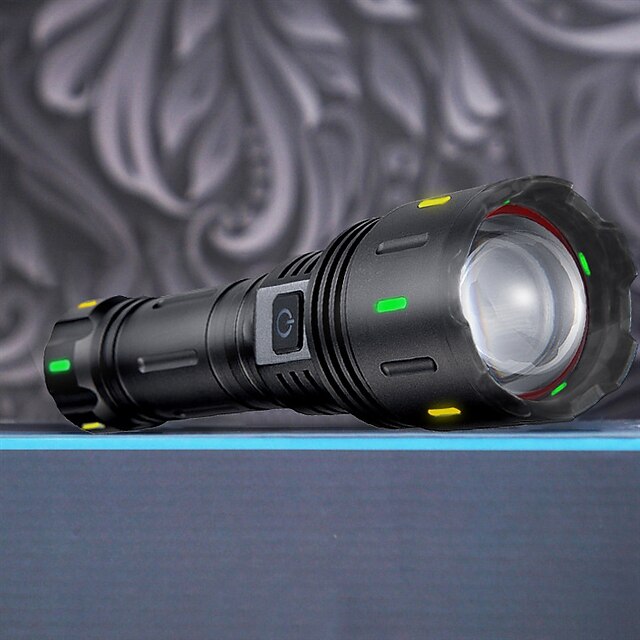 LED Rechargeable Flashlights High Lumen Super Bright Tactical ...