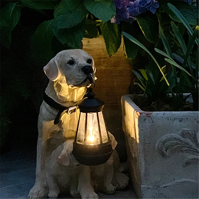 Dog Solar Lights Outdoor Waterproof Dog Garden Decor Solar Garden ...