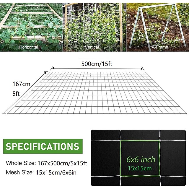 Trellis Netting Heavy-Duty Garden Plant Trellis Netting for Climbing ...