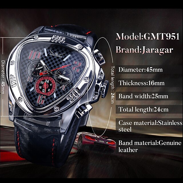 Jaragar Men Mechanical Watch Luxury Large Dial Fashion Business ...
