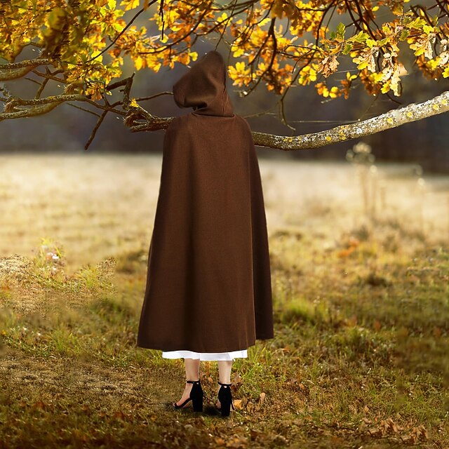 Holloween Costume Renaissance Hooded Cloak - Hobbit Cloak Medieval ...