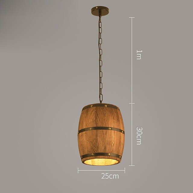 Wooden Wine Barrel Chandelier Bar Cafe Lights Vintage Rustic Wine ...