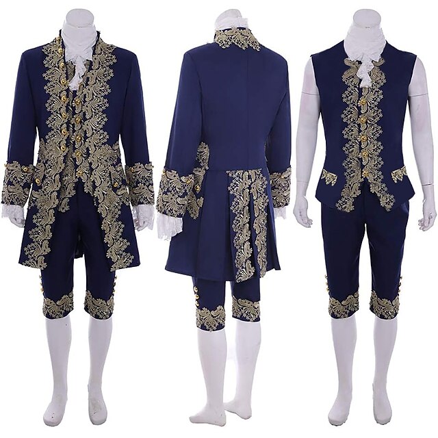 Rococo Baroque Victorian Outfits Fancy Dress Men's Royal Halloween ...