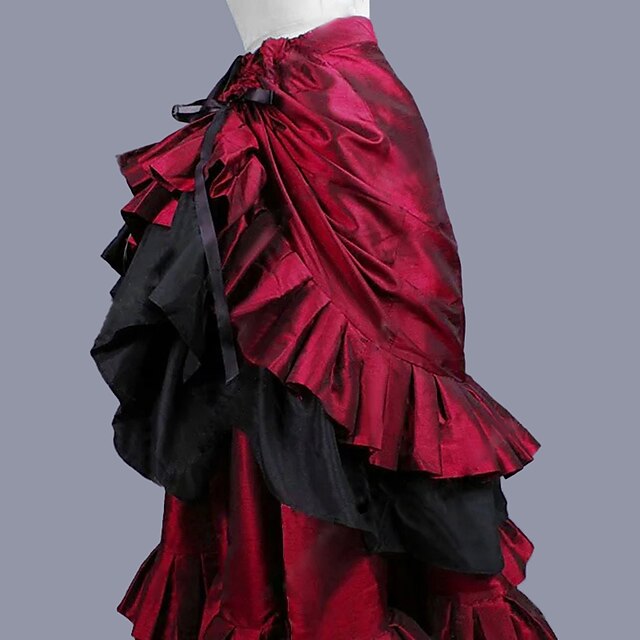 Punk & Gothic Victorian Steampunk Riding Habit Bustle Skirt Flounced ...