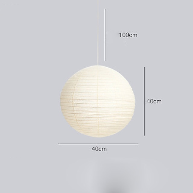 White Round Rice Paper Lantern Pendant Light, Paper Lamps Paper Lights ...