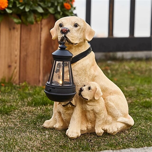 Dog Solar Lights Outdoor Waterproof Dog Garden Decor Solar Garden ...