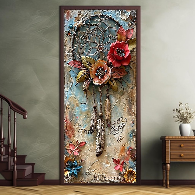3D Painting Dreamcatcher Door Covers Door Tapestry Door Curtain ...