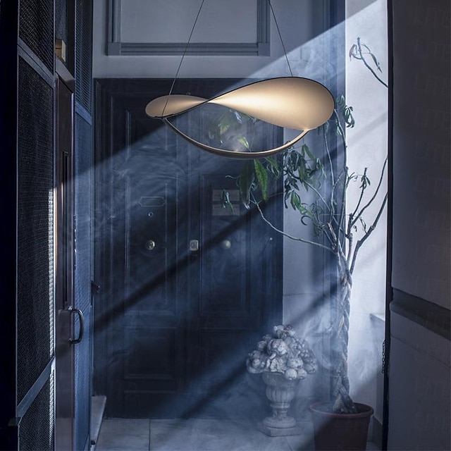 LED Pendant Light 45 cm Circle / Round Design Pendant Light Metal ...