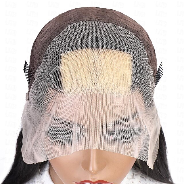 Perruque lace front en cheveux humains Remy 13x4, couleur 1b/613 ...