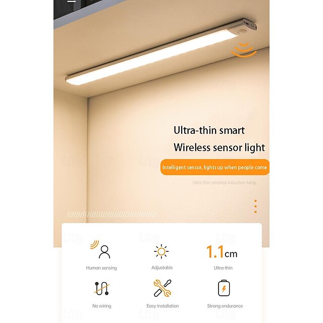 Under Cabinet Lighting, Ultra-thin Smart LED Strip Light, Motion Sensor ...