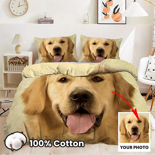 100% Natural Cotton Custom Duvet Cover Set Personalized Bedding Set ...