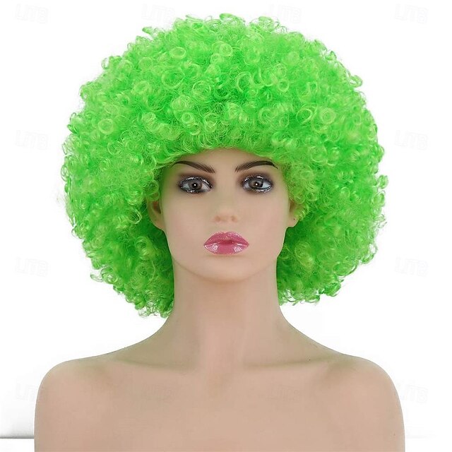 St. Patrick 2026 Green Wigs Short Kinky Curly Afro Wig for Women Men ...