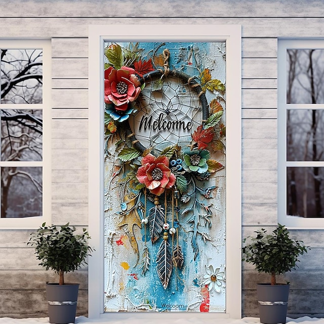 3D Painting Dreamcatcher Door Covers Door Tapestry Door Curtain ...