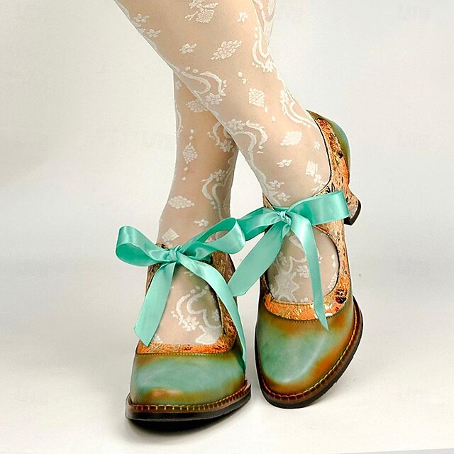 Women's Heels Pumps Boho Bohemia Beach Handmade Shoes Vintage Shoes ...