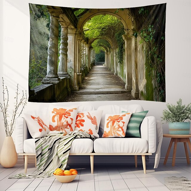 Cloister Forest Landscape Hanging Tapestry Wall Art Large Tapestry ...