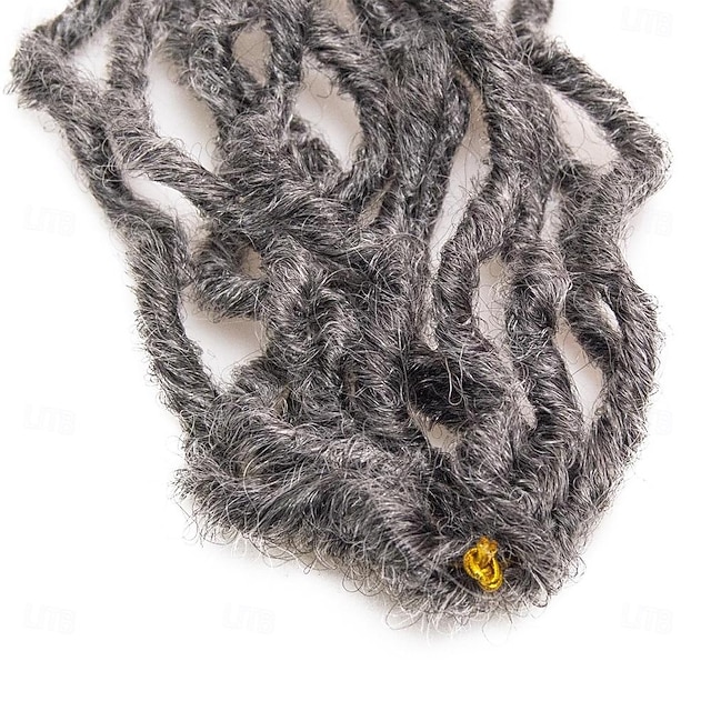 Faux Locs Crochet Hair 18Inch Goddess Locs Crochet Hair 6Packs Grey ...